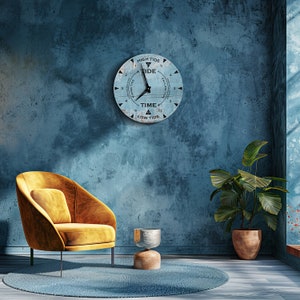 Tide Wall Clock, Ocean Tides Clock, Wave Clock, Beach Clock, Low Tide ...
