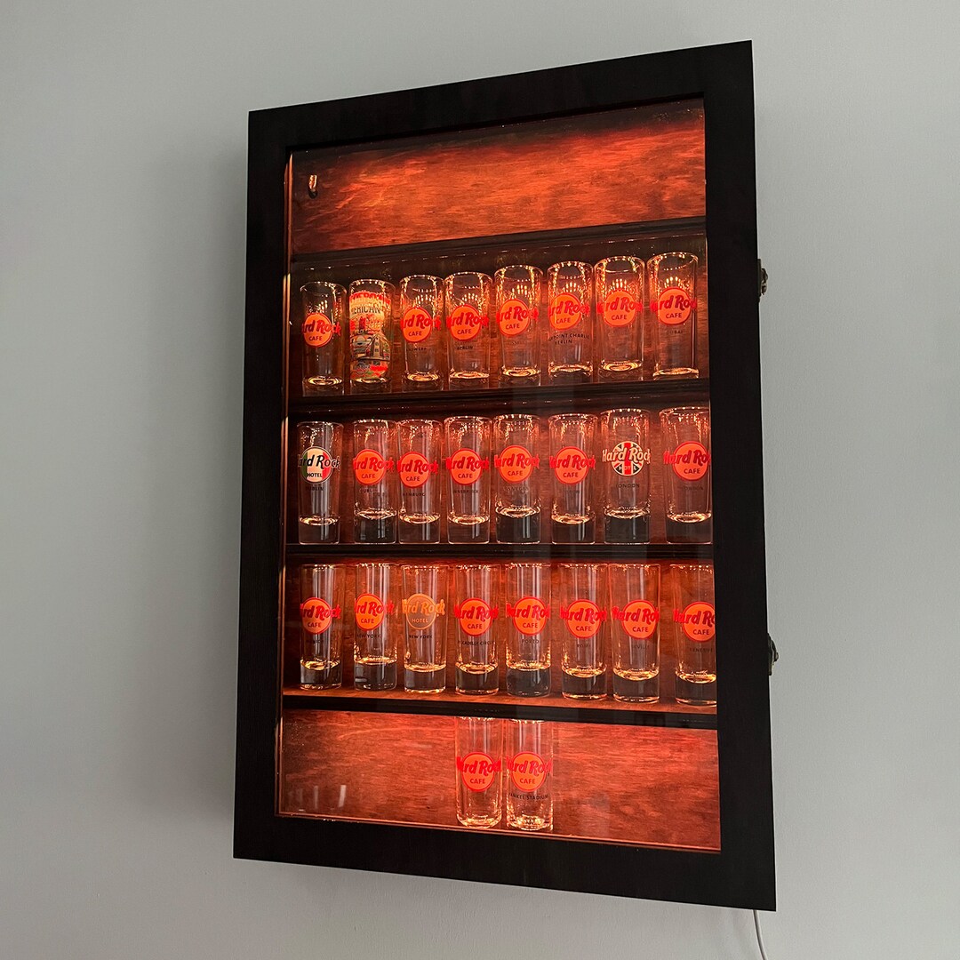 Shot Glass Display Case Led,led Display Case With Glass Door,shot Glass ...