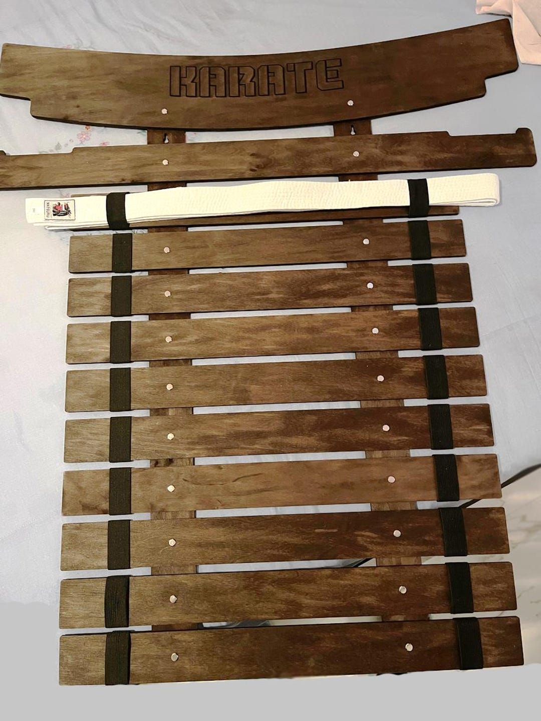 Custom Karate Belt Display Rack, Personalized Martial Arts Belt Holder ...