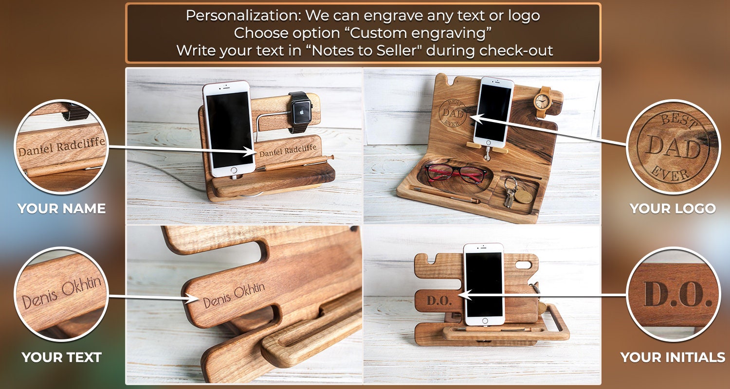 Dock Station for Men, Family Docking Station, Wood Docking Station for ...