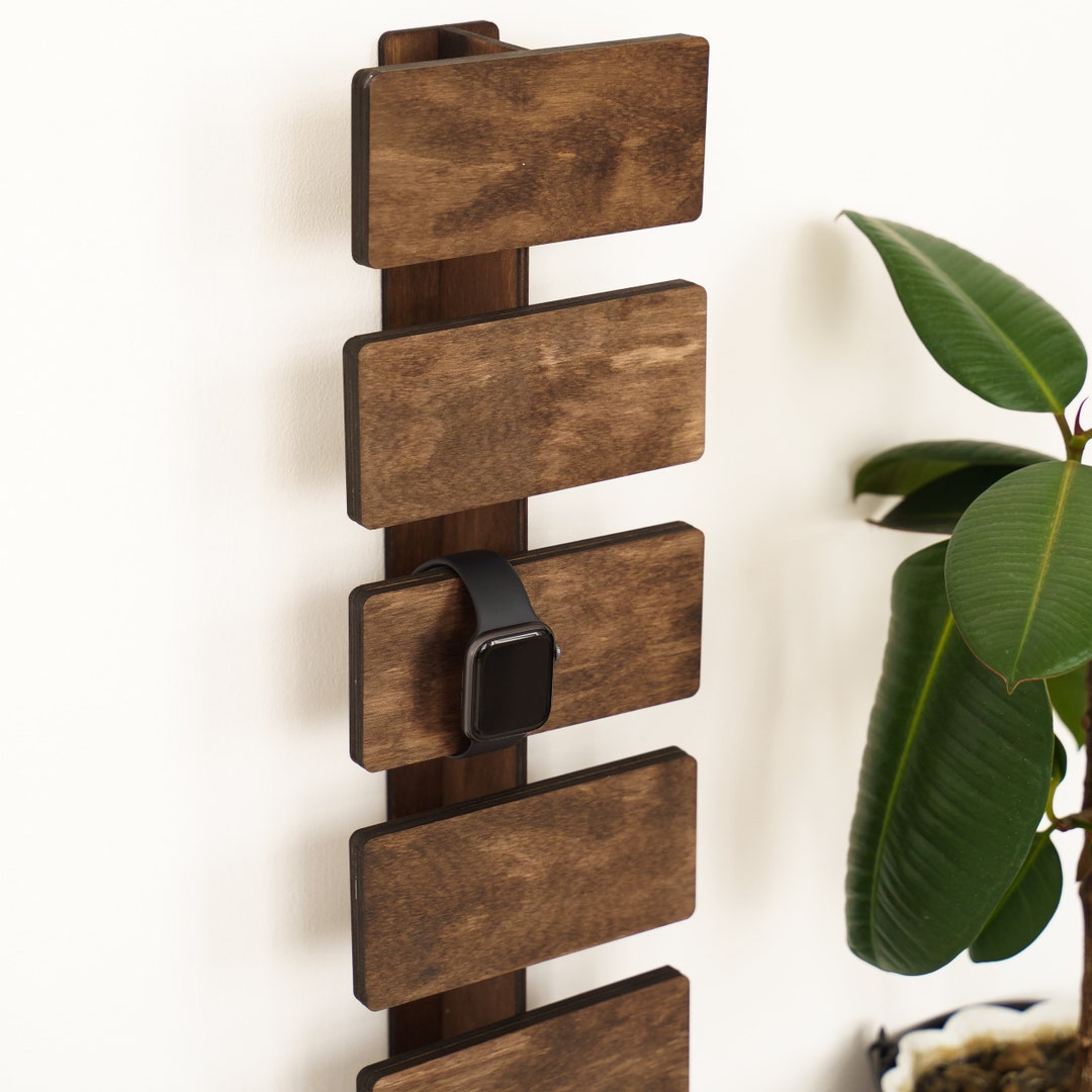 Wall Mount Watch Display, Watch Holder Stand, Watch Storage, Wooden ...