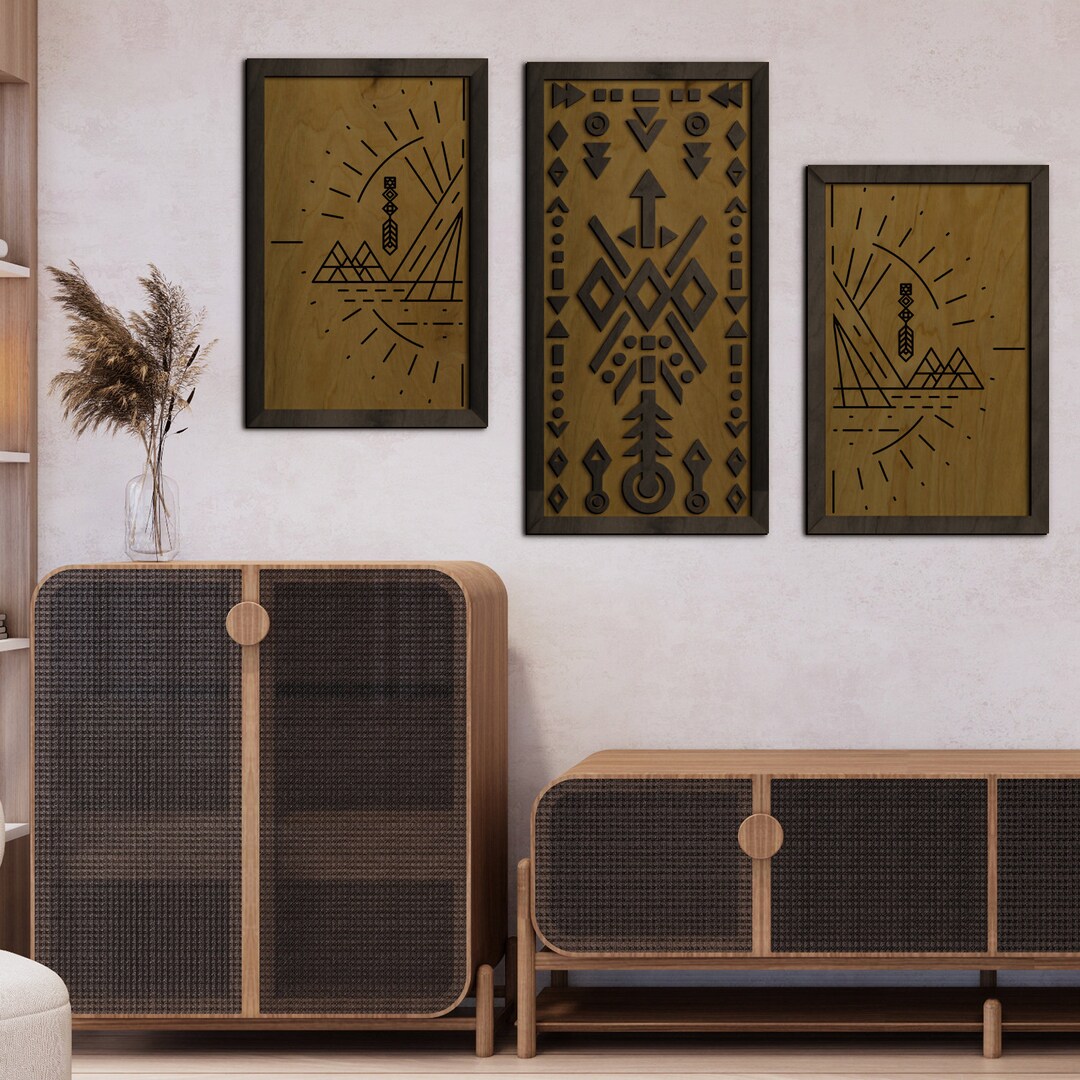 Aztec Wood Wall Art, Aztec Wall Decor, Aztec Wood Wall Panel, Western ...