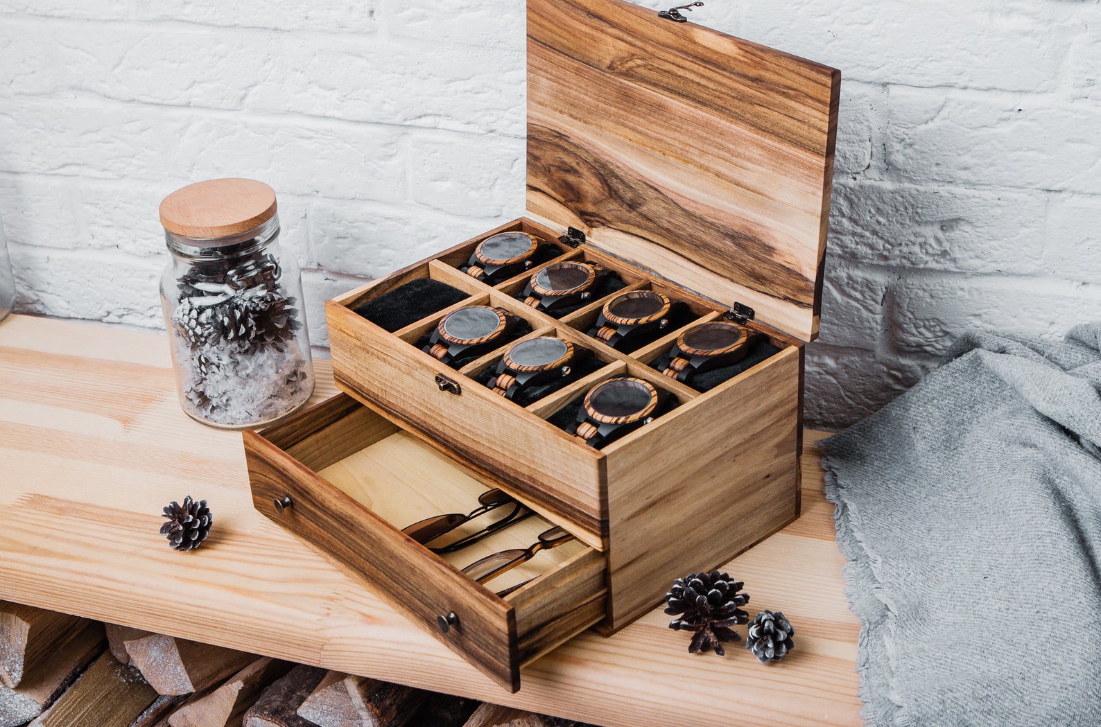 Watch Box for Men Wood Watch Box Personalized Watch Box - Etsy