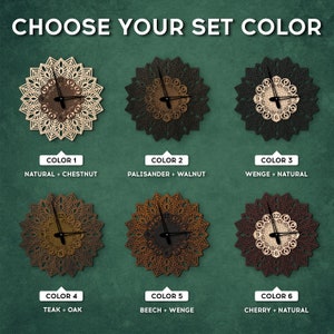 Mandala Wall Clock, Multilayer Clock, Wooden Wall Clock, Oversized Wall Clock, Laser Cut Clock ...