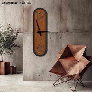 Oblong Wall Clock, Rectangular Wall Clock, Contemporary Modern Wall ...