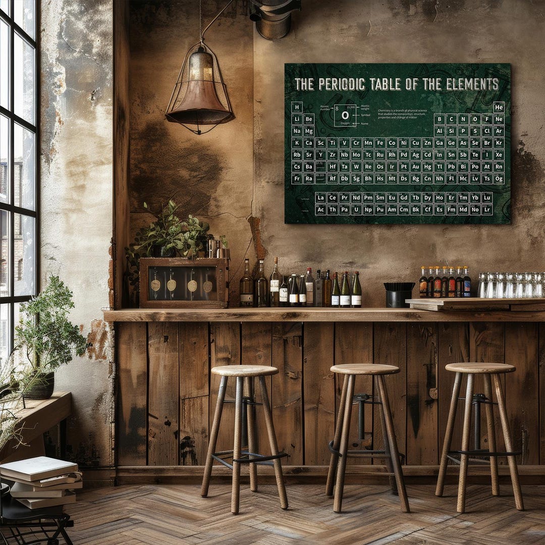 Wooden Periodic Table Wall Art, Chemistry Wall Decor, Science Classroom ...