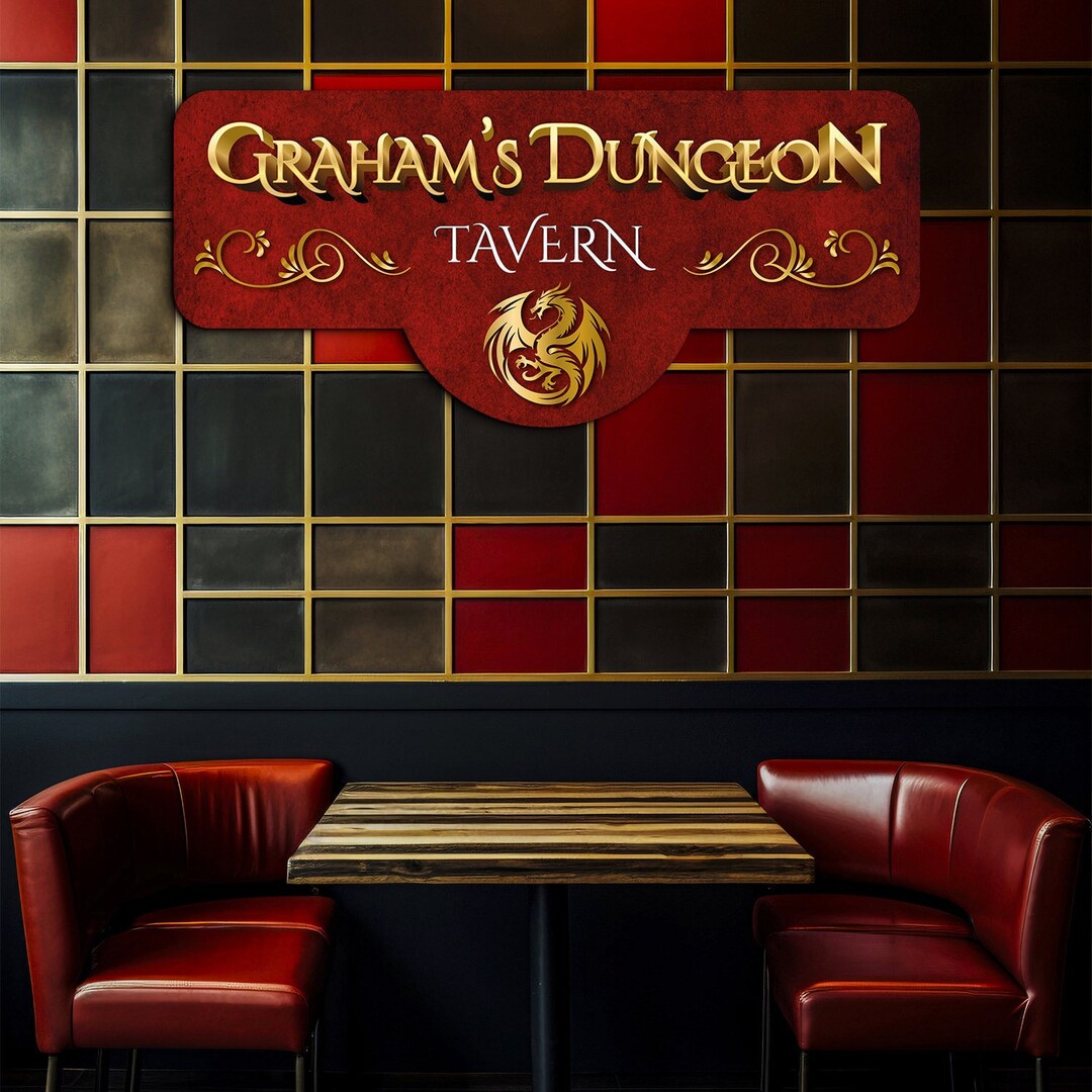 Custom Dungeons and Dragons Sign, Custom Tavern Sign, Personalized Dnd ...