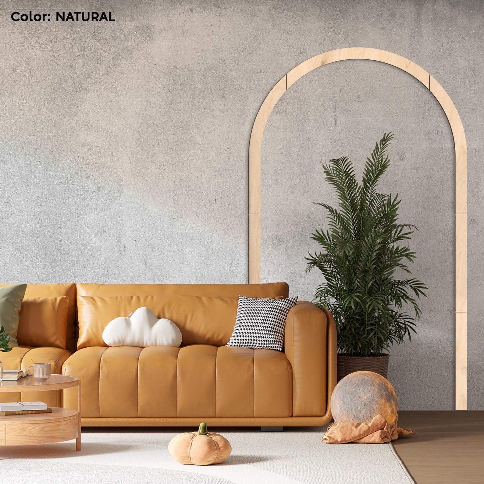 Boho Wood Wall Arch Panel, Large Decorative Arch Frame, Rustic Wood ...