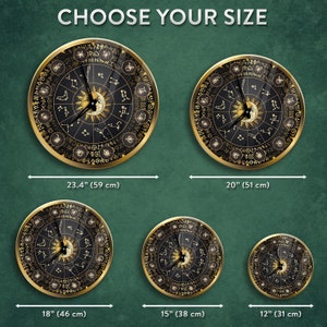 Zodiac Clock, Constellation Wall Clock, Horoscope Clock, Astrology ...