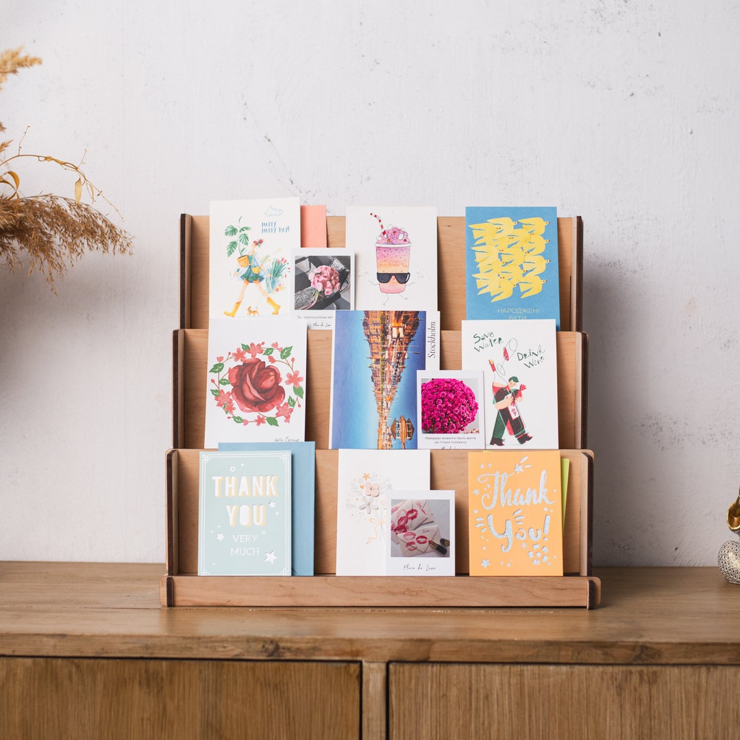 Greeting Card Display, Sticker Stand, Postcard Display Stand,retail ...