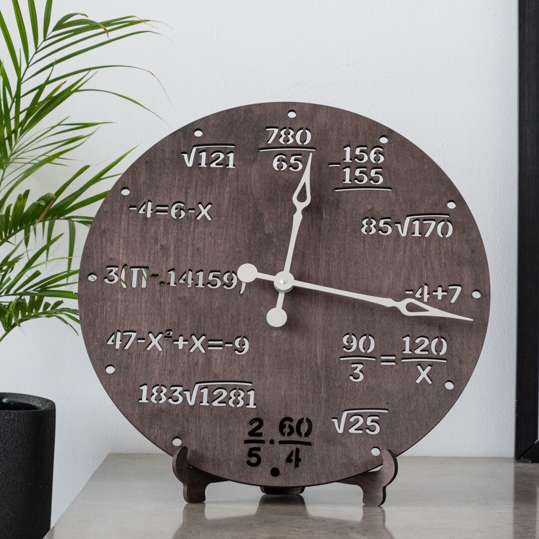 Math Wall Clock, Classroom Clock, Math Classroom Decor, School Clock ...
