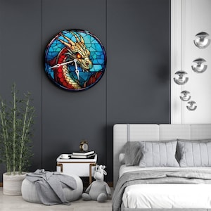 Dragon Wall Clock, Fantasy Clock, Wall Clock Unique, Modern Wall Clock ...