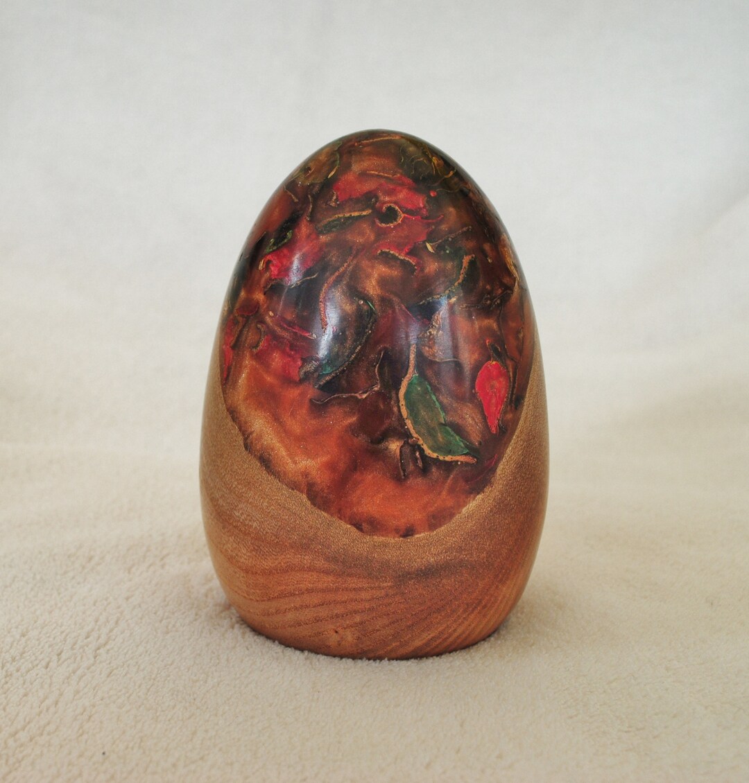 Hand Made Dragon Egg, Dinosaur Egg, Made From Burr Elm Wood and Resin ...