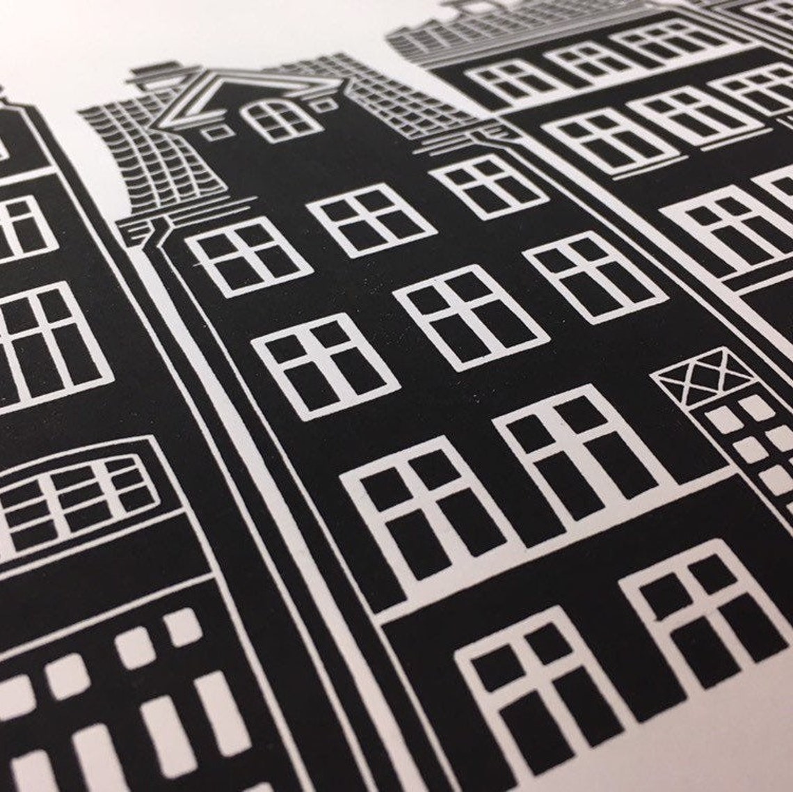Copenhagen Original Linocut Print, Copenhagen Gift, Copenhagen Linocut ...