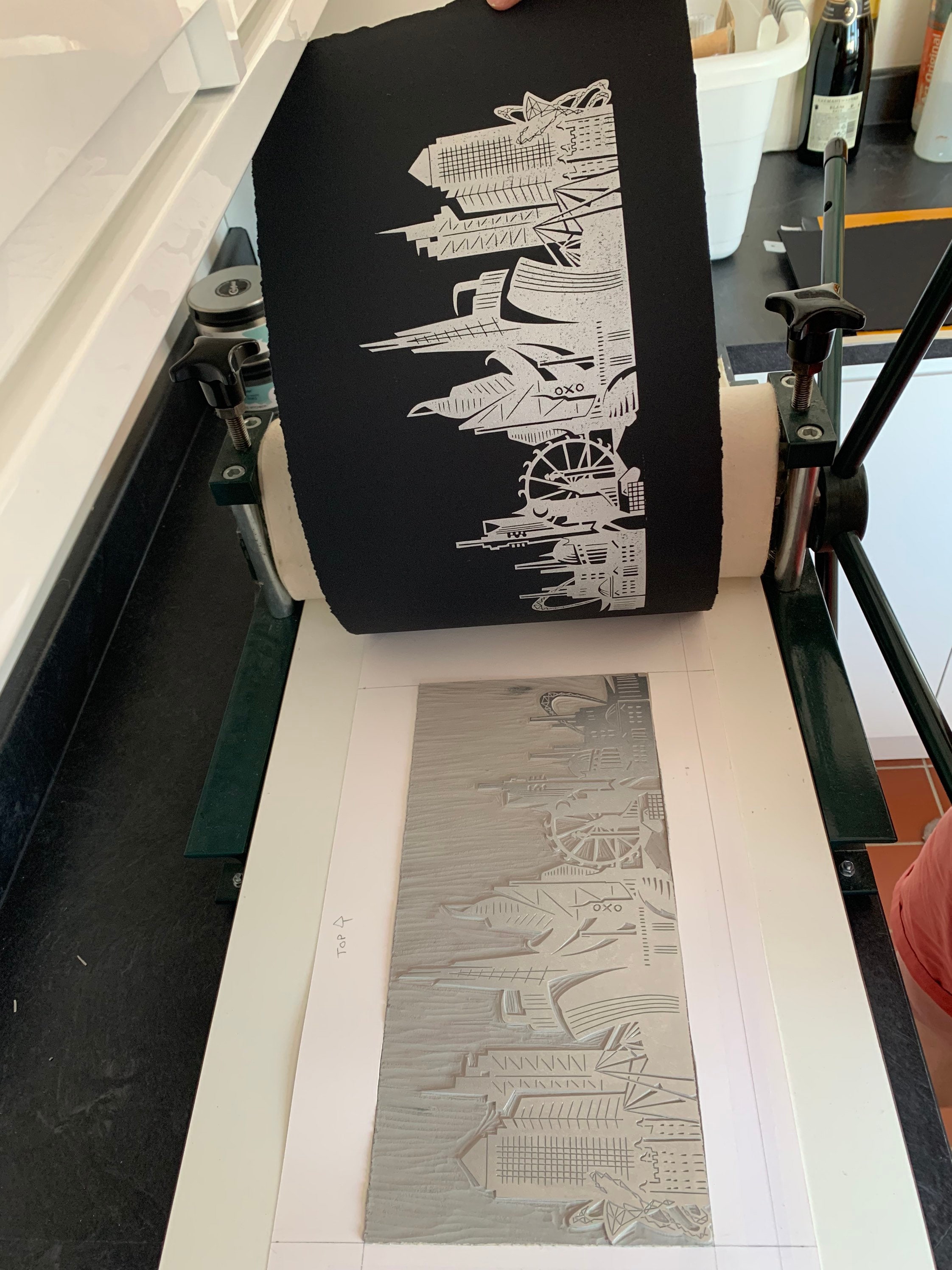 Silver City Original Linocut Print London Print London Lino | Etsy