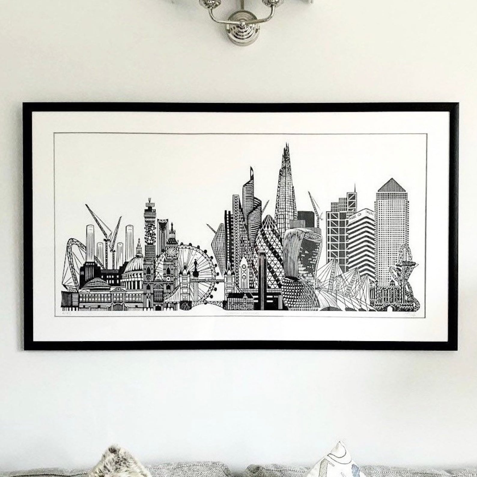 London Landmarks Original Linocut Print, London Print, London Linocut ...
