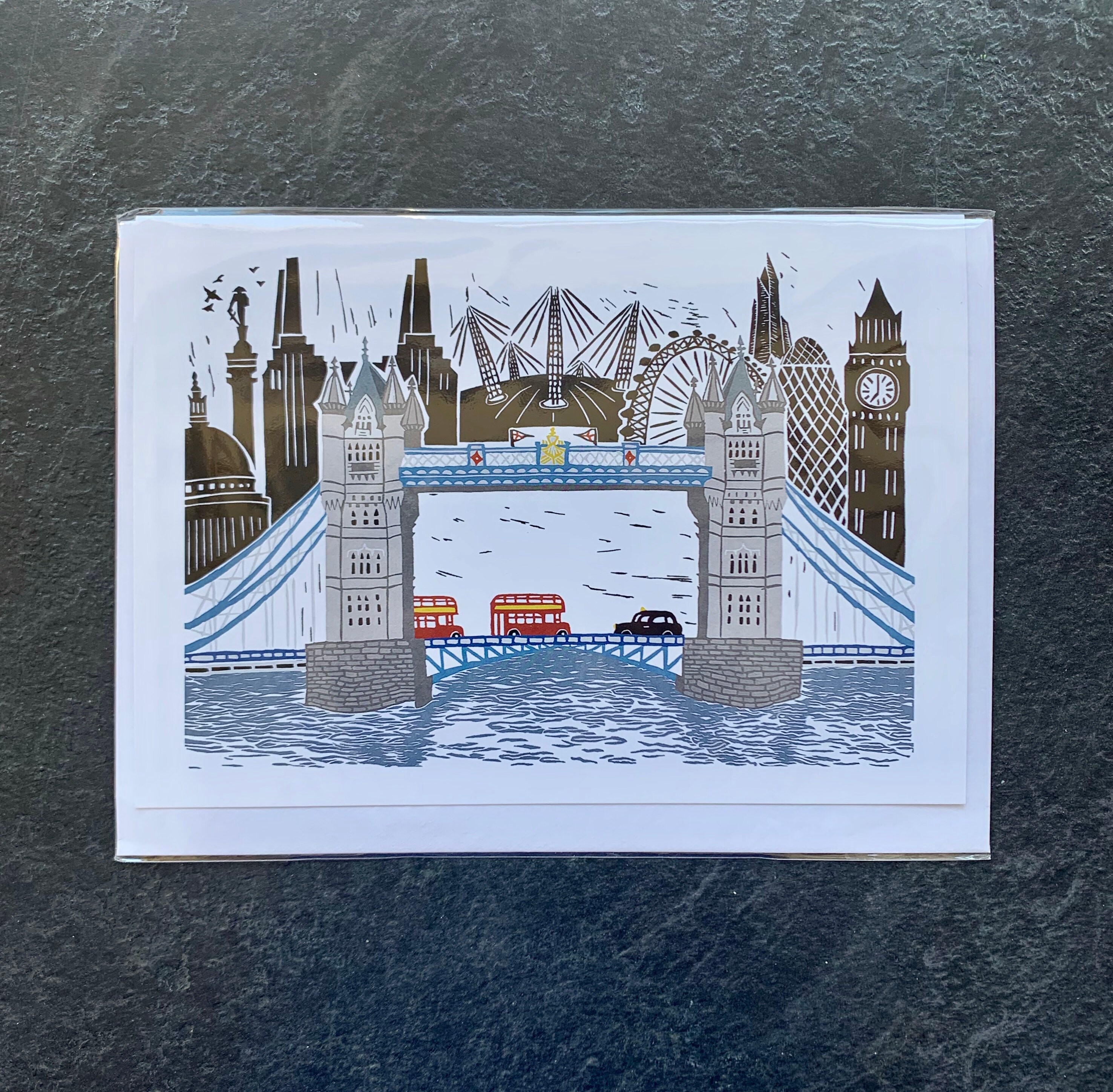 London Scene Greetings Card, London Card, London Landscape, London Gift ...