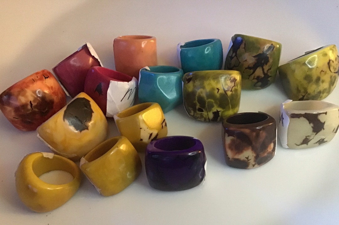 Tagua Rings. Different Colours. Size N USA 7 EU 54 - Etsy
