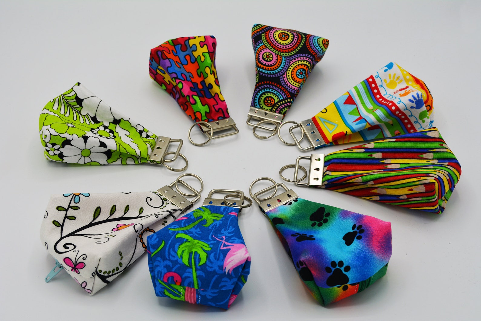Food Collection Key Fob Bags Zippered to Carry Medicines Hand - Etsy