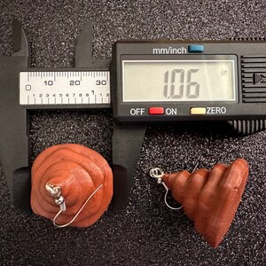 Cute Poop Earrings: 3D Printed Poops, Silly Brown Turds, Emojis, Funny ...