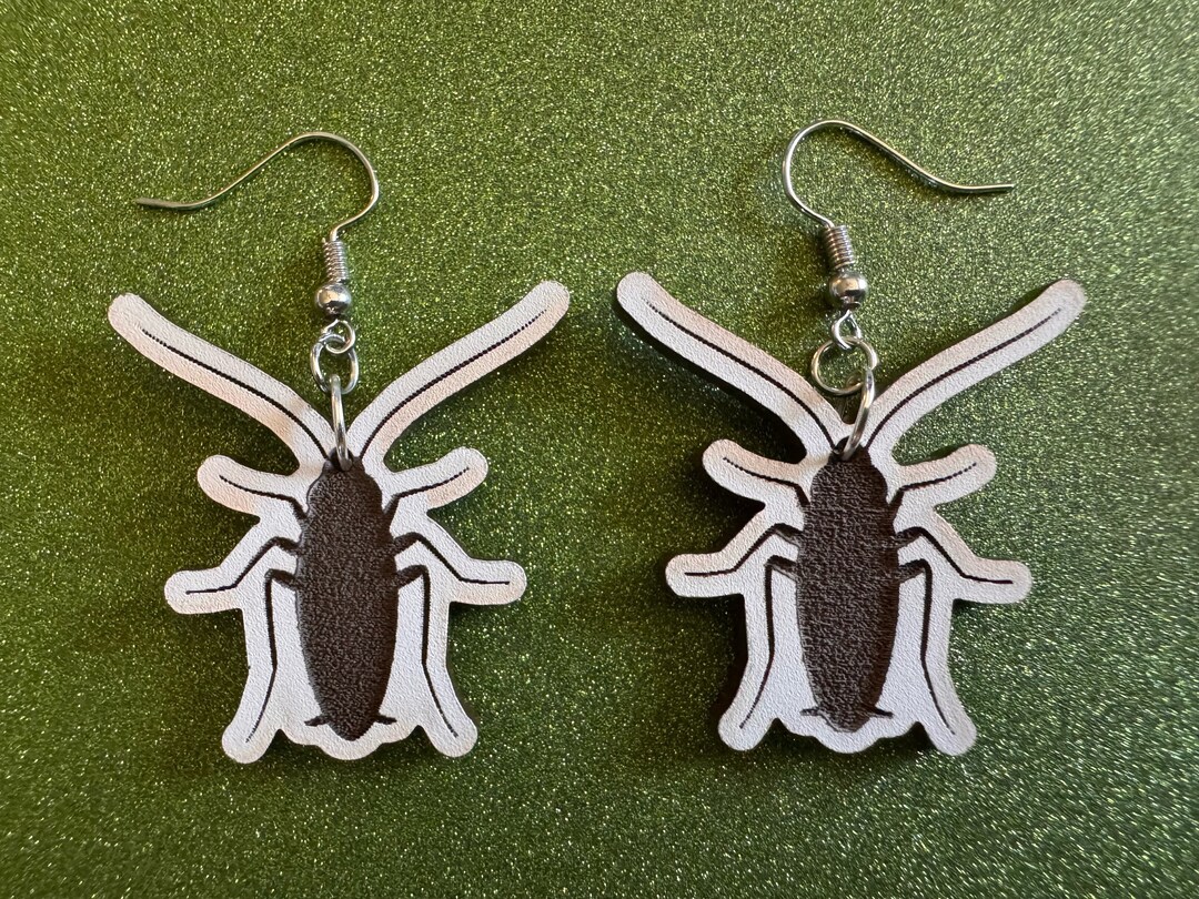 Cockroach Earrings: Laser Cut Acrylic Cockroaches, Bugs, Insects ...