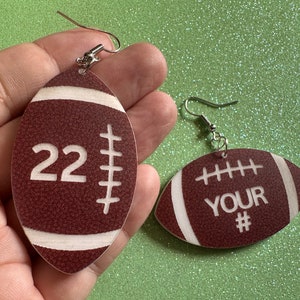 Custom Football Earrings: Laser Cut Acrylic Footballs, American ...