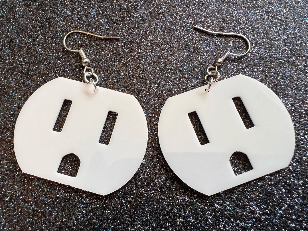 Cute Socket Earrings: Laser Cut Acrylic Sockets, Electricity ...