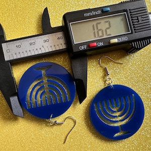 Menorah Earrings: Laser Cut Acrylic Menorahs, Hanukkah, Jewish ...