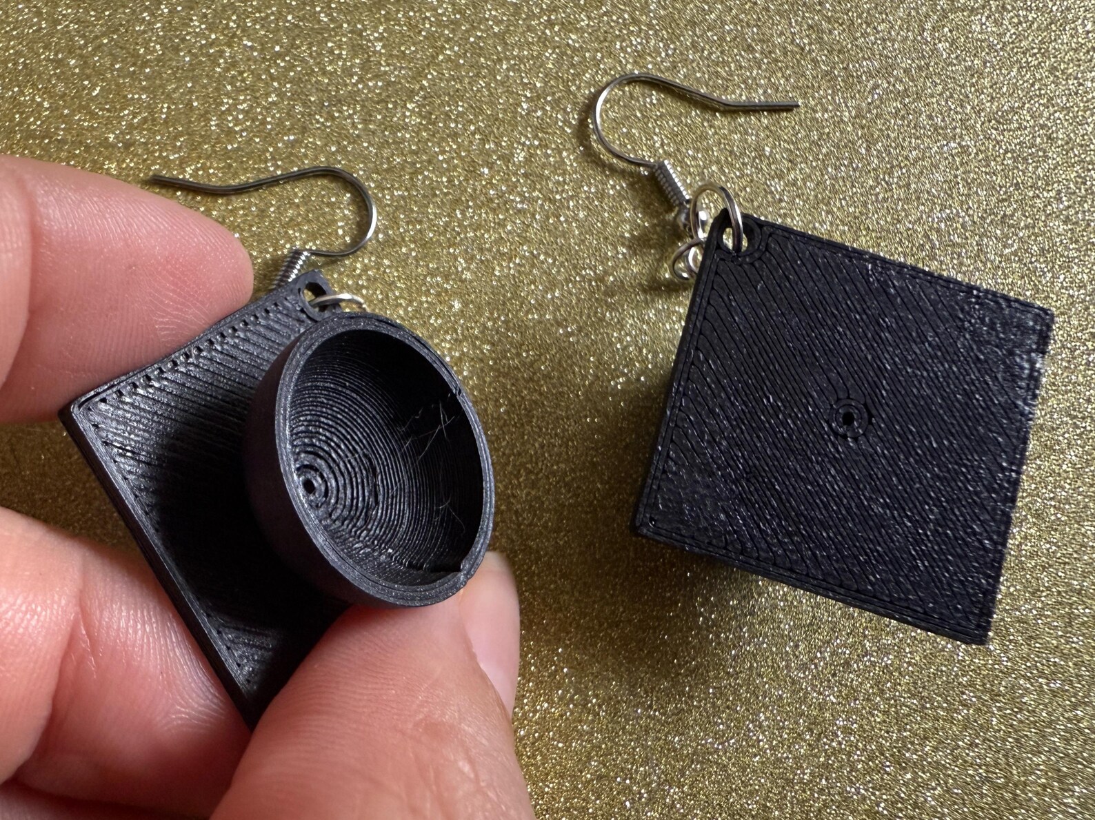 Graduation Hat Earrings: 3D Printed Earrings, Teacher, Student ...