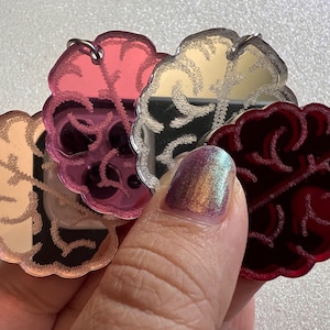 Mirrored Brain Earrings: Laser Cut Acrylic Brains, Genius, IQ, Nerd ...