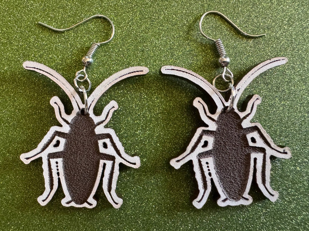 Cockroach Earrings: Laser Cut Acrylic Cockroaches, Bugs, Insects ...