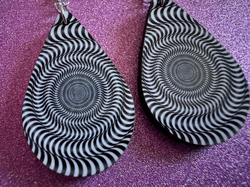Optical Illusion Earrings: Sublimated Optical Illusions, Unique ...