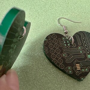 Computer Chip Earrings: Laser Cut Acrylic Tech Earrings, Techy, Green ...