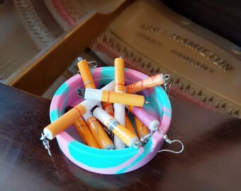 Cigarette Earrings - Etsy