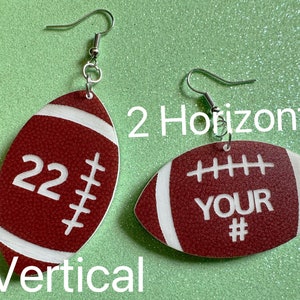 Custom Football Earrings: Laser Cut Acrylic Footballs, American ...