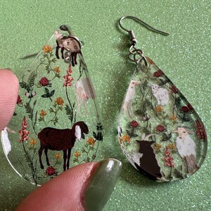 Goat Earrings: Laser Cut Acrylic Goats, Baby Goats, Kids, Farm, Animals ...