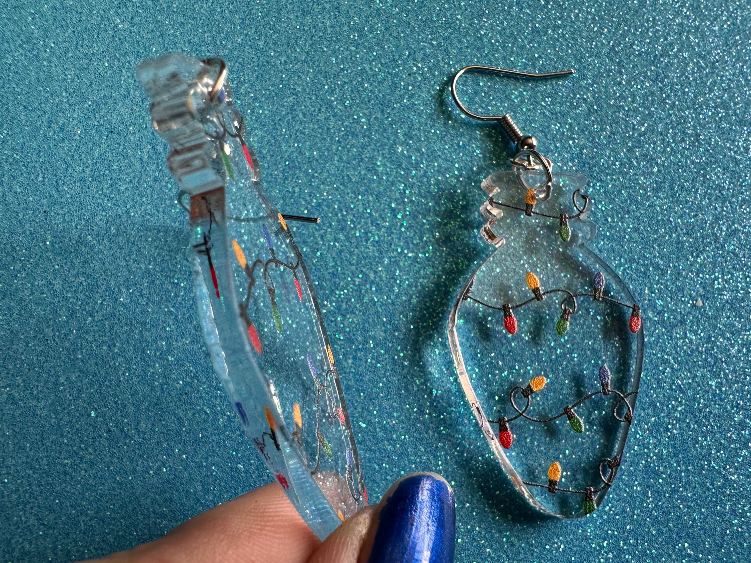 Christmas Light Earrings: Laser Cut Acrylic Christmas Lights, Fairy ...