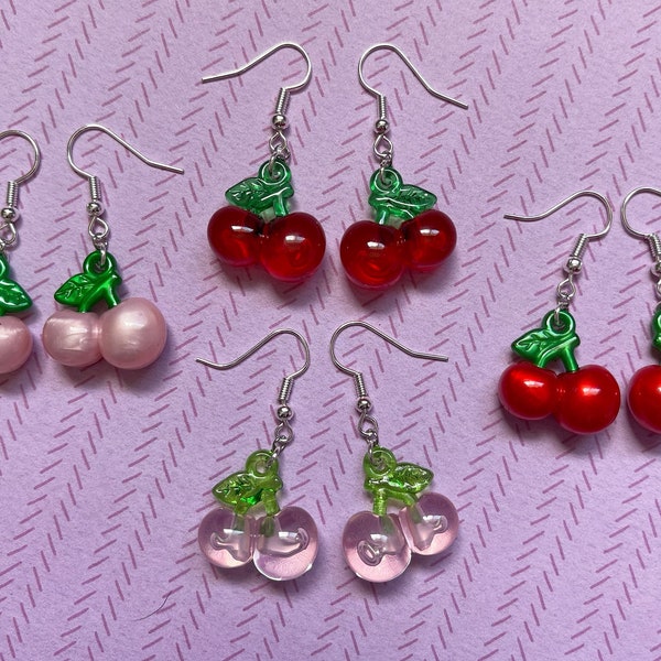 Cherry Earrings - Etsy