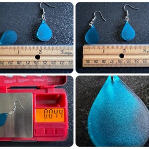 Rain Earrings: Laser Cut Acrylic Raindrops, Rain Drops, Drop, Tear ...