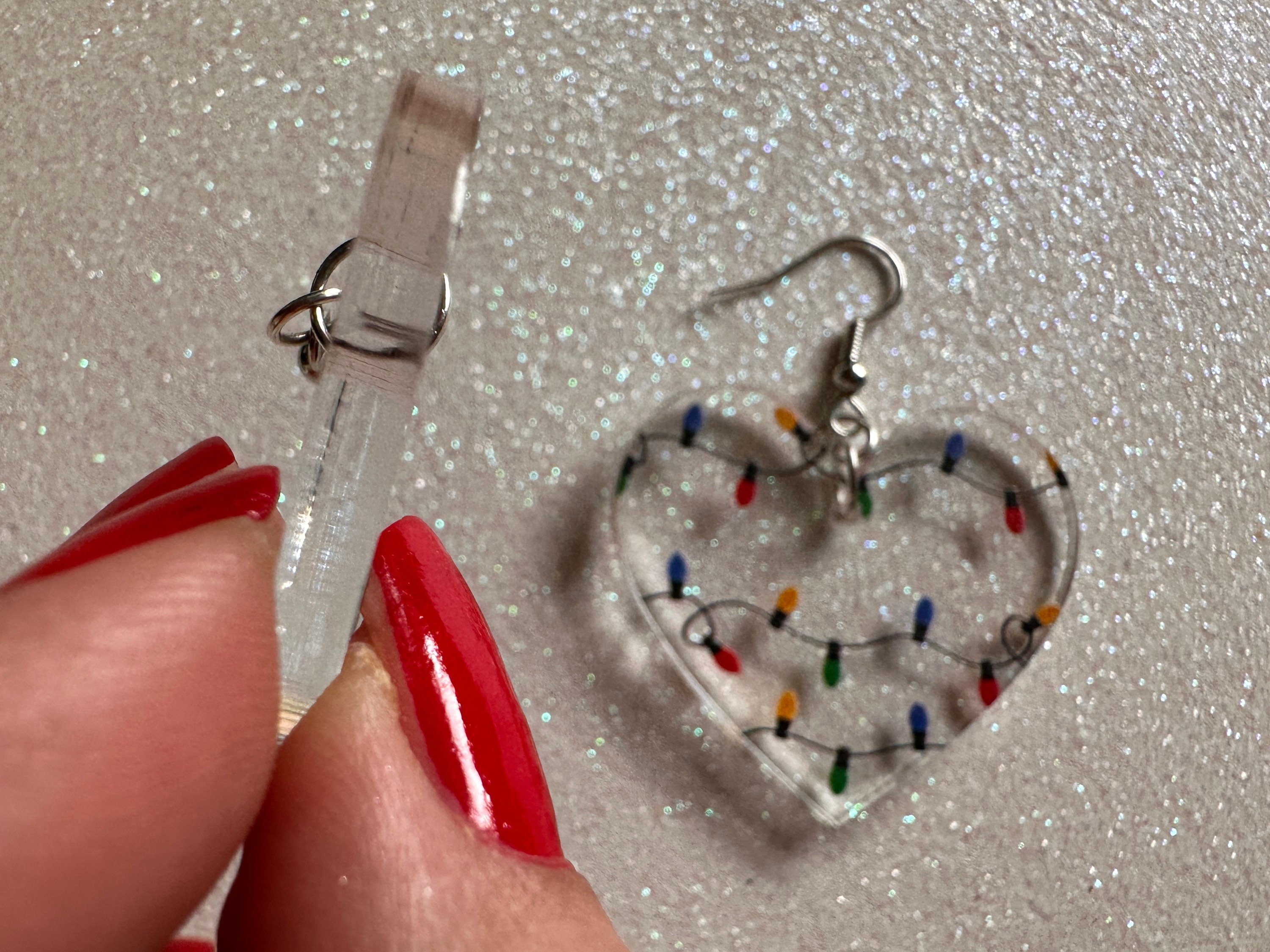 Christmas Light Earrings: Laser Cut Acrylic Christmas Lights, X-mas ...