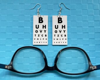 Eye Chart Earrings - Etsy