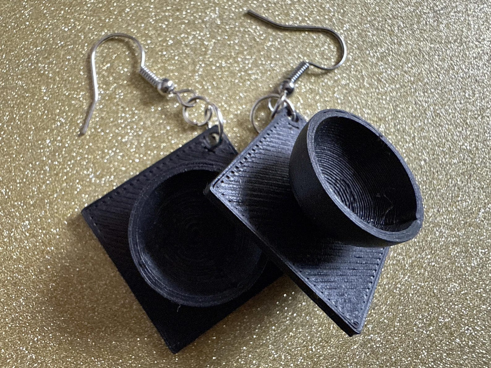 Graduation Hat Earrings: 3D Printed Earrings, Teacher, Student ...