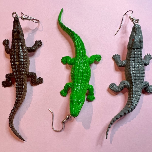 Crocodile Earrings - Etsy
