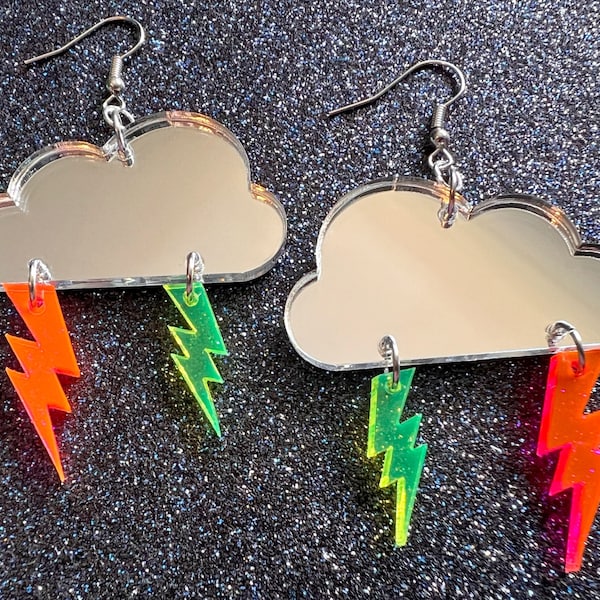 Neon Earrings - Etsy