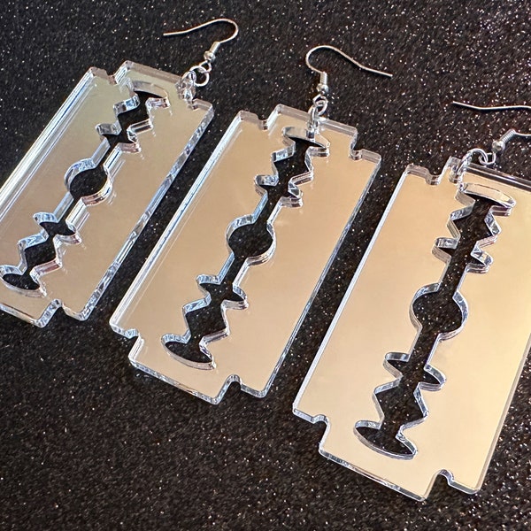 Razor Blade Earrings - Etsy
