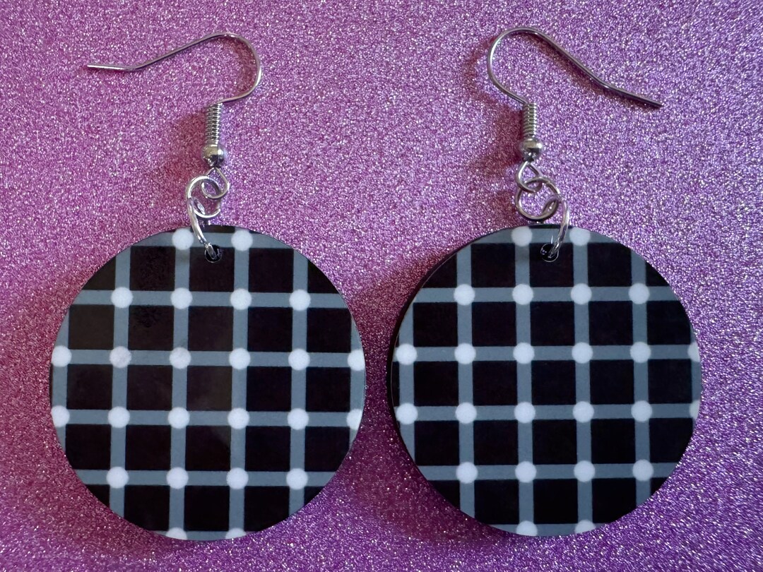 Optical Illusion Earrings: Sublimated Optical Illusions, Unique ...