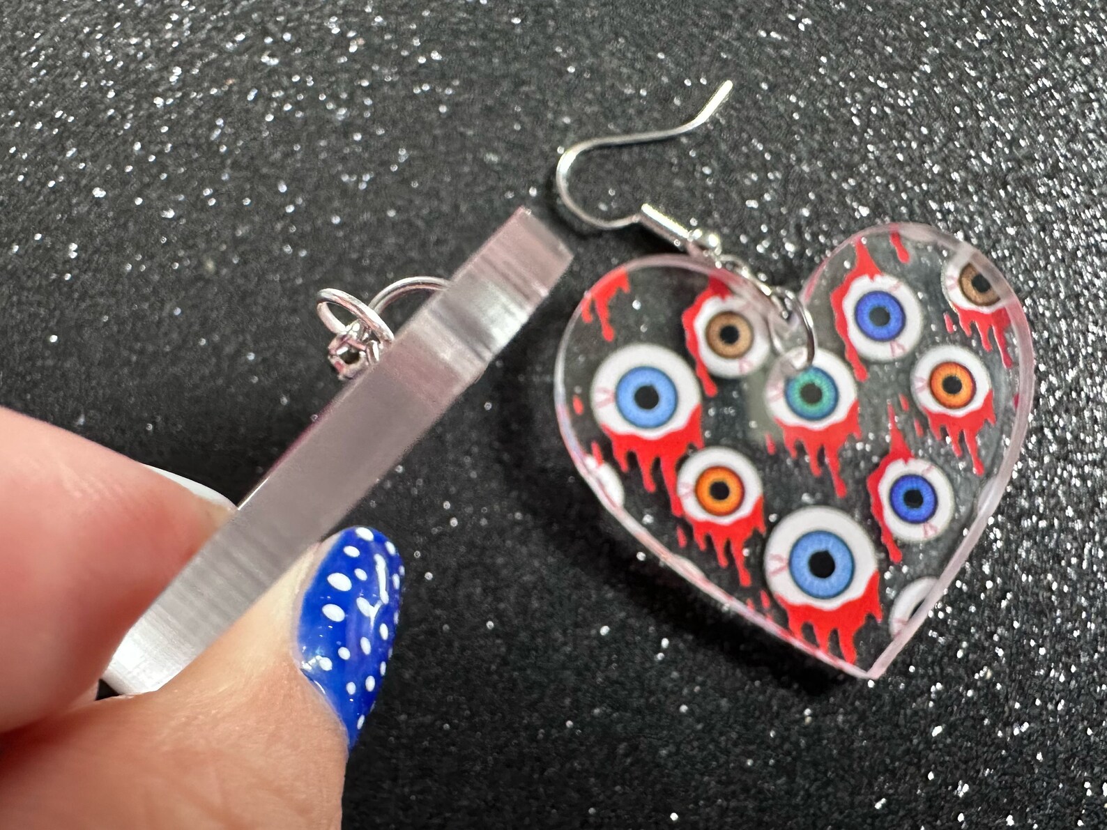 Bloody Eyeball Earrings: Laser Cut Acrylic Eyes, Bleeding Eyeballs ...