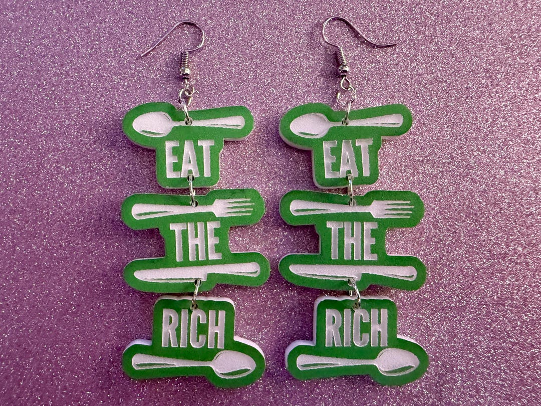 Eat the Rich Earrings: Revolution, Protest, Anti-capitalism Activism ...