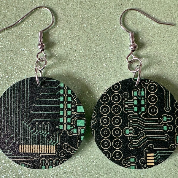 Circuit Earrings - Etsy UK