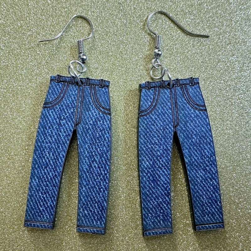 Denim Blue Earrings - Etsy